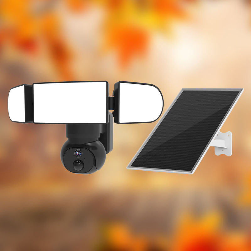 PIR Distance 0-15 Meters Solar Panel Camera with 6500K Color ...